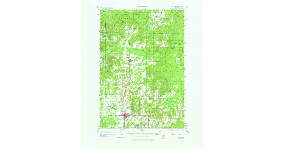 1954 Map of Gaylord, MI — High-Res | Pastmaps
