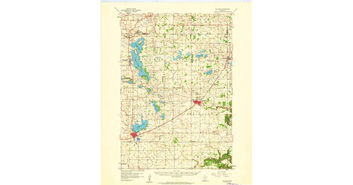 1958 Map of Gaylord, MN — High-Res | Pastmaps