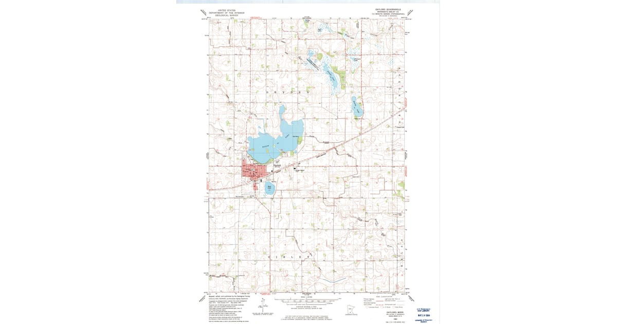 1982 Map of Gaylord, MN — High-Res | Pastmaps