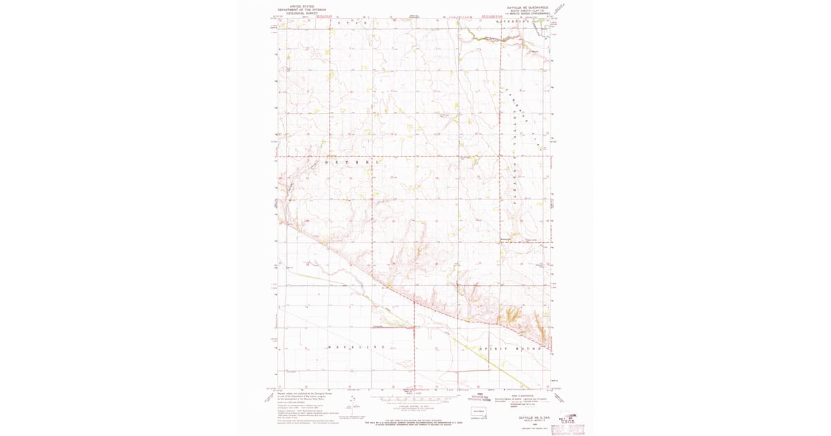 1969 Map of Gayville NE, Clay County, SD — High-Res | Pastmaps