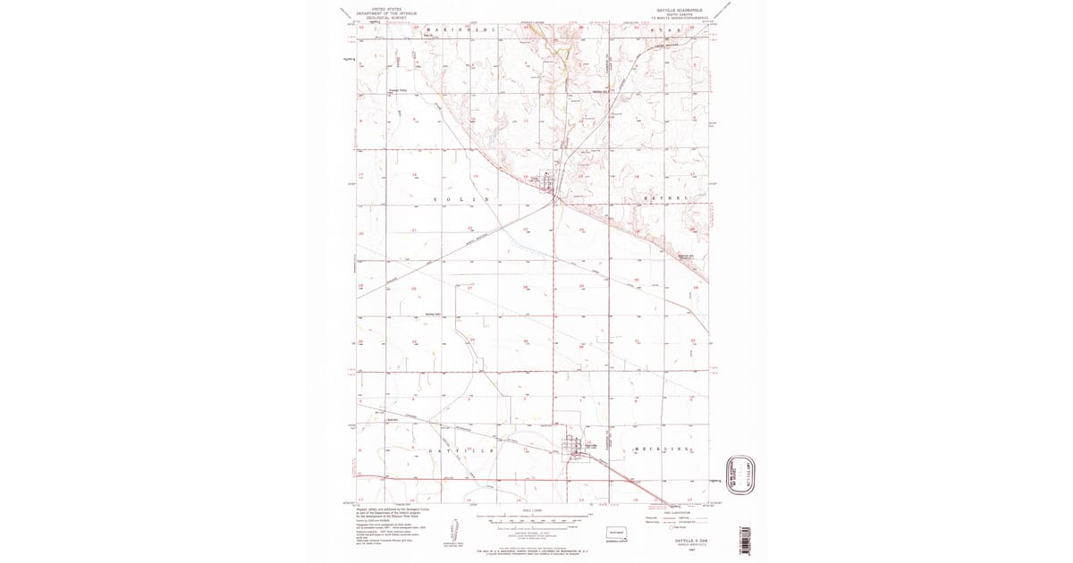 1957 Map of Gayville, SD — High-Res | Pastmaps