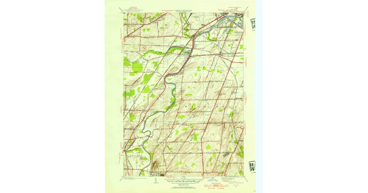 1952 Map of Genesee Junction, Monroe County, NY — High-Res | Pastmaps