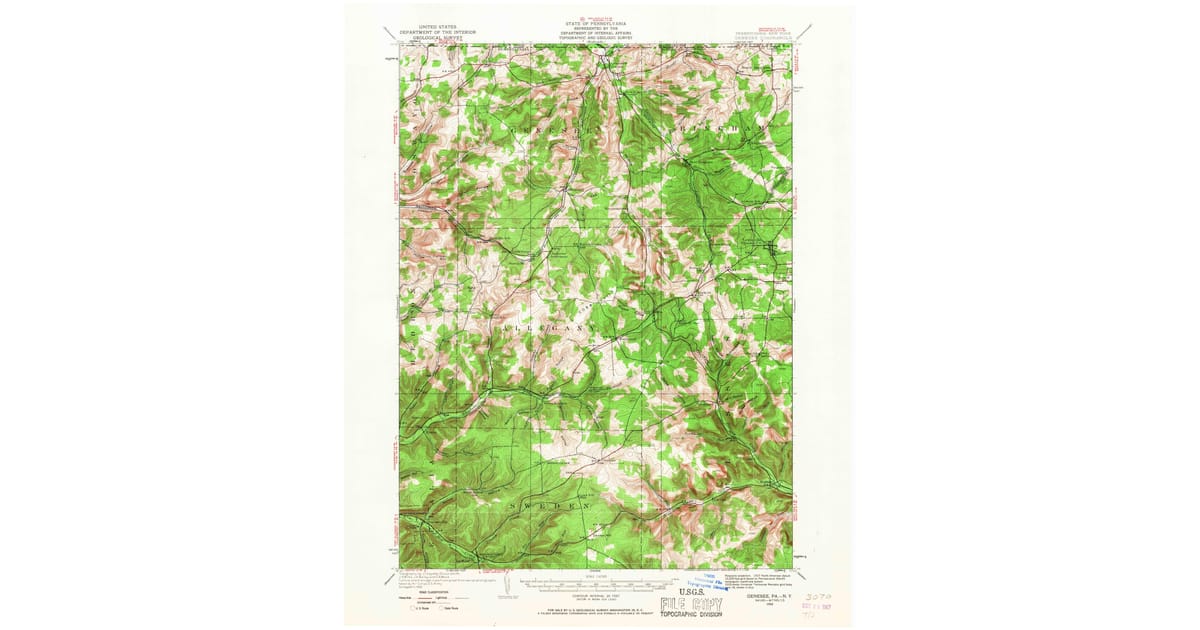 1932 Map of Genesee, Potter County, PA — High-Res | Pastmaps