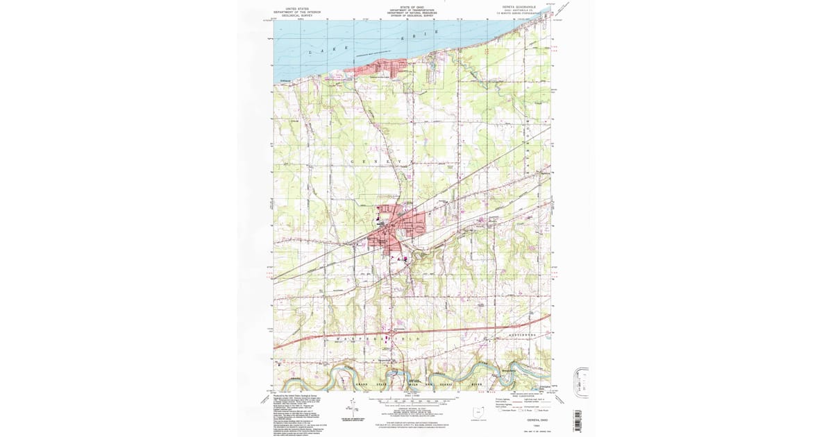 1994 Map of Geneva, OH — High-Res | Pastmaps