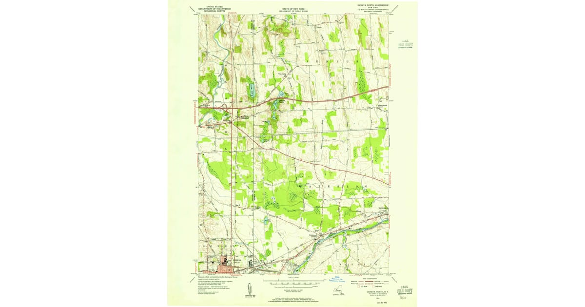 1953 Map of Geneva North, Seneca County, NY — High-Res | Pastmaps