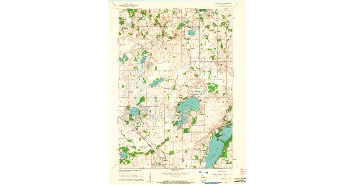 1960 Map of Genoa City, WI — High-Res | Pastmaps