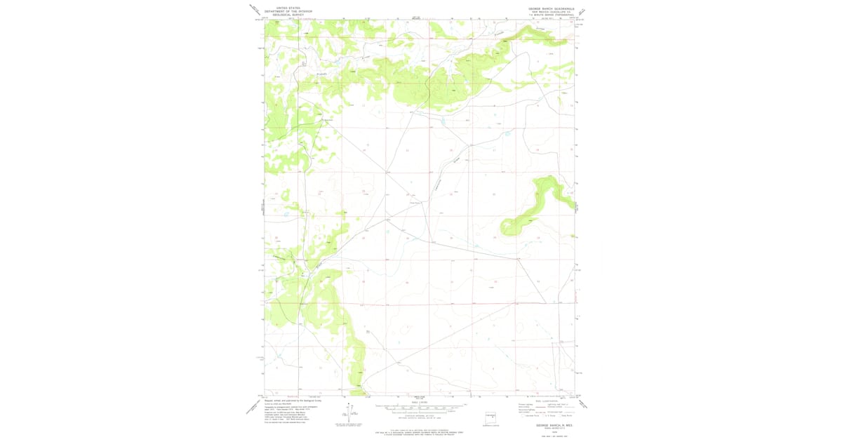 1978 Map of George Ranch, Guadalupe County, NM — High-Res | Pastmaps