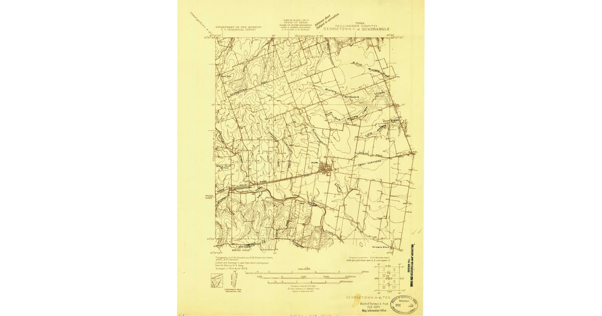 1925 Map of Georgetown 4-d, Williamson County, TX — High-Res | Pastmaps