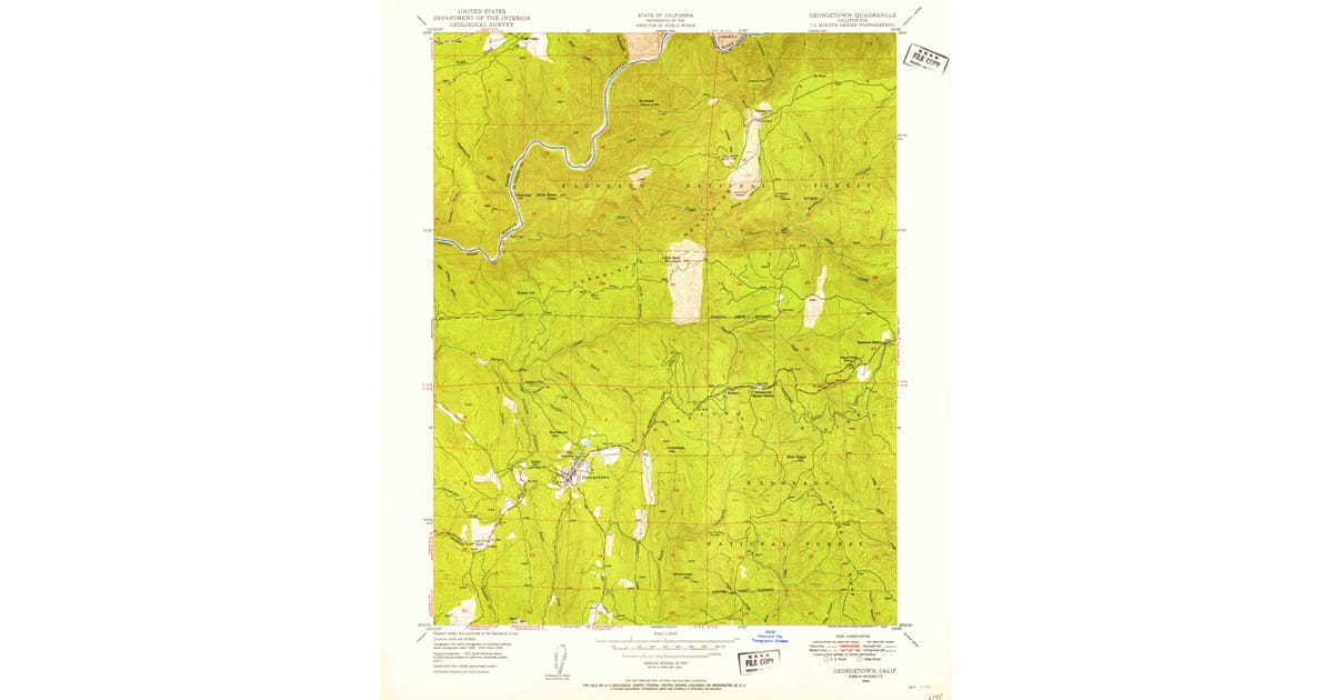 1949 Map of Georgetown, CA — High-Res | Pastmaps