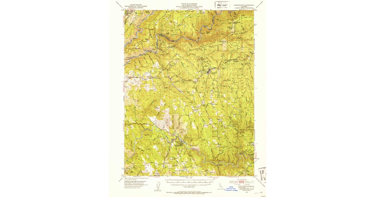 1949 Map of Georgetown, CA — High-Res | Pastmaps