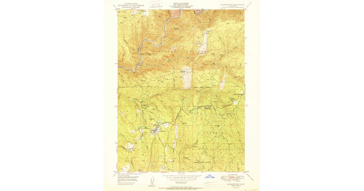 1950 Map of Georgetown, CA — High-Res | Pastmaps