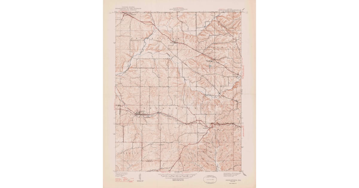 1947 Map of Georgetown, IN — High-Res, 1947 Print #2 | Pastmaps