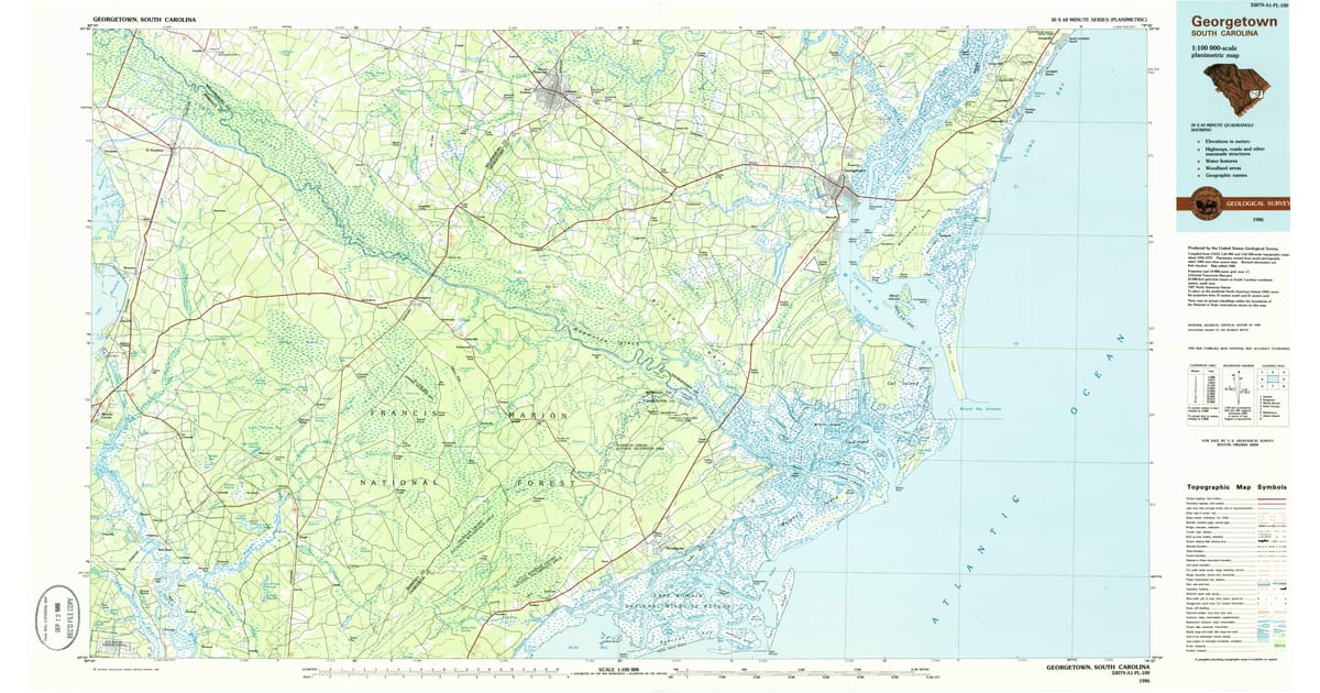 1980s Maps of Denny Corner, SC | Pastmaps