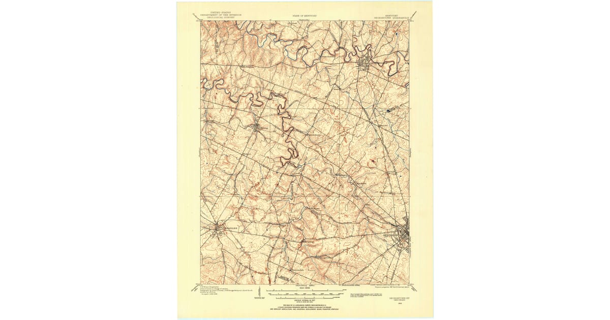 Old Maps of Scott County, KY for Genealogy | Pastmaps