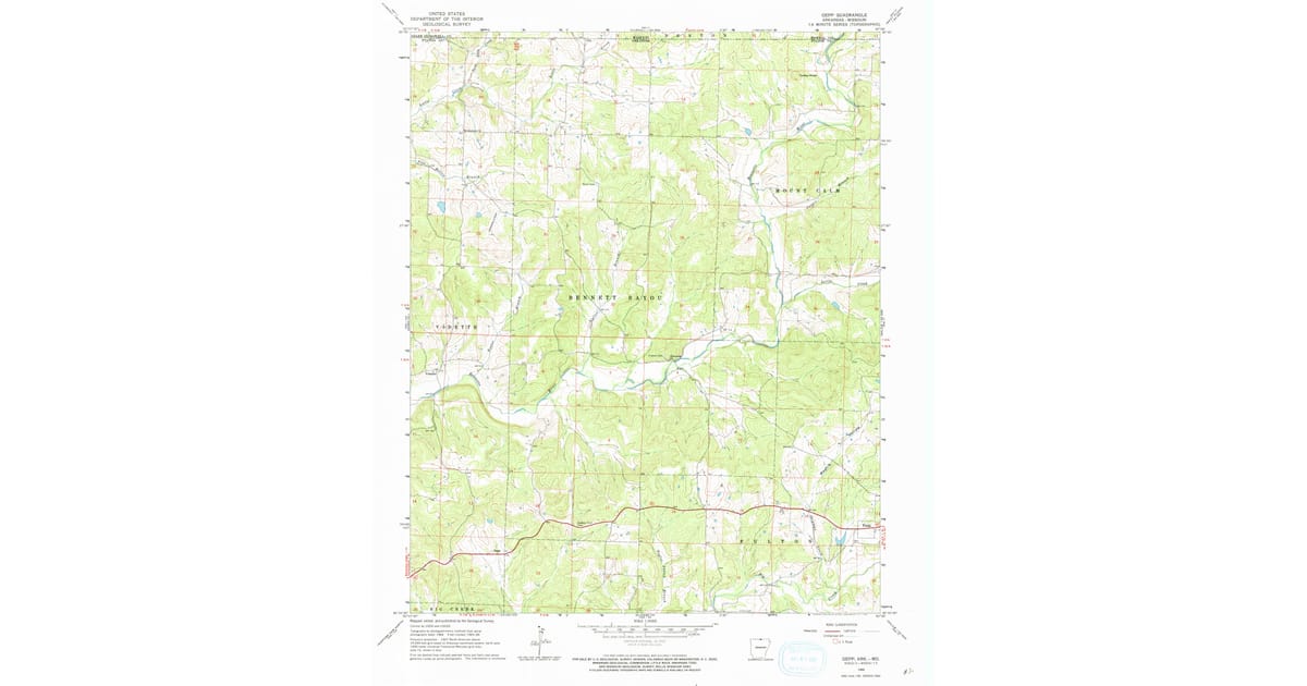 1966 Map of Gepp, Fulton County, AR — High-Res | Pastmaps