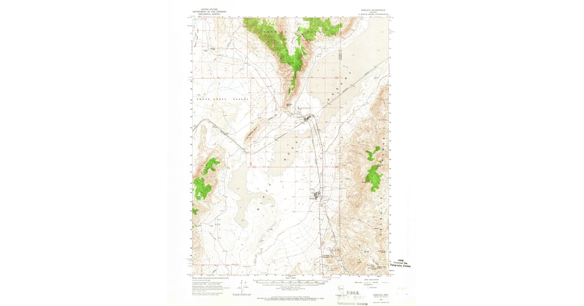 1964 Map of Gerlach, NV — High-Res | Pastmaps