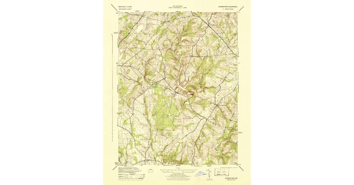 1940s Maps of Pleasant Fields, Montgomery County | Pastmaps