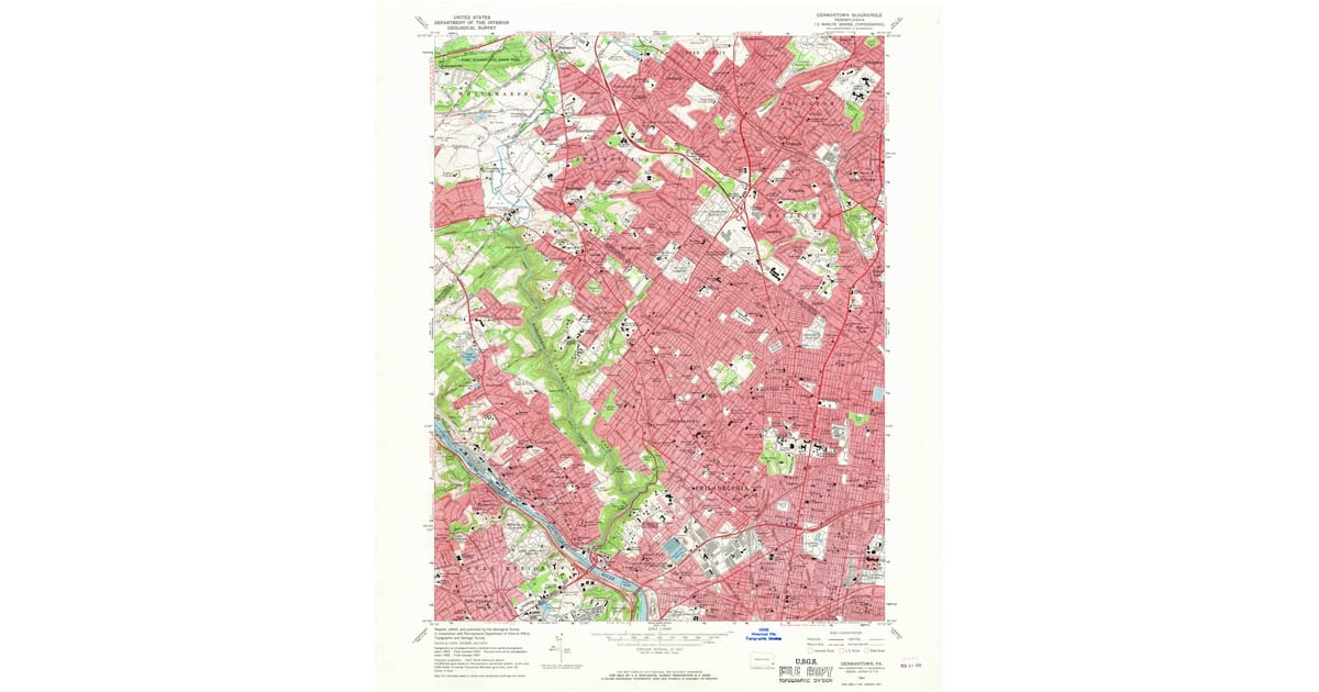 1967 Map of Germantown, Philadelphia County, PA — High-Res | Pastmaps