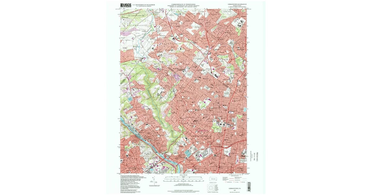 1997 Map of Germantown, Philadelphia County, PA — High-Res | Pastmaps
