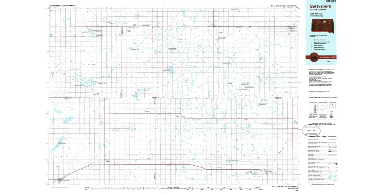 1980s Maps of Roscoe, SD | Pastmaps