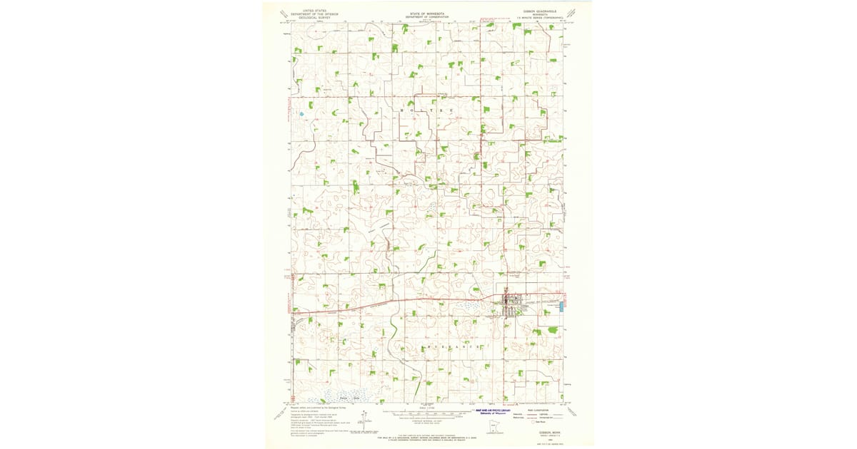 1964 Map of Gibbon, MN — High-Res | Pastmaps