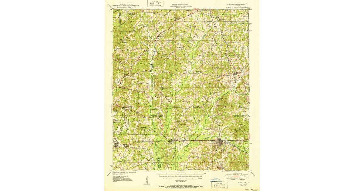 1950s Maps of Bienville Parish, LA | Pastmaps