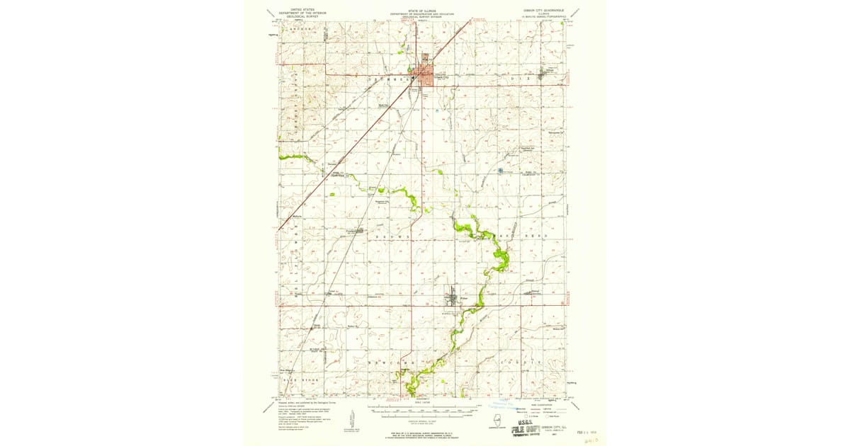 1950s Maps of Fisher, IL | Pastmaps