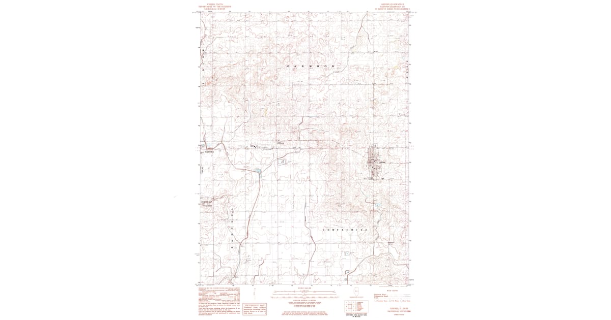 1984 Map of Gifford, IL — High-Res | Pastmaps