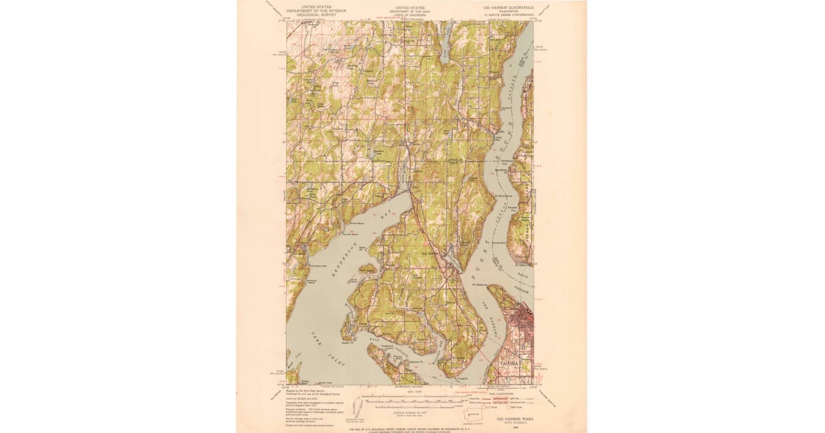 Old Maps of Glencove, WA for Hiking & Exploration | Pastmaps