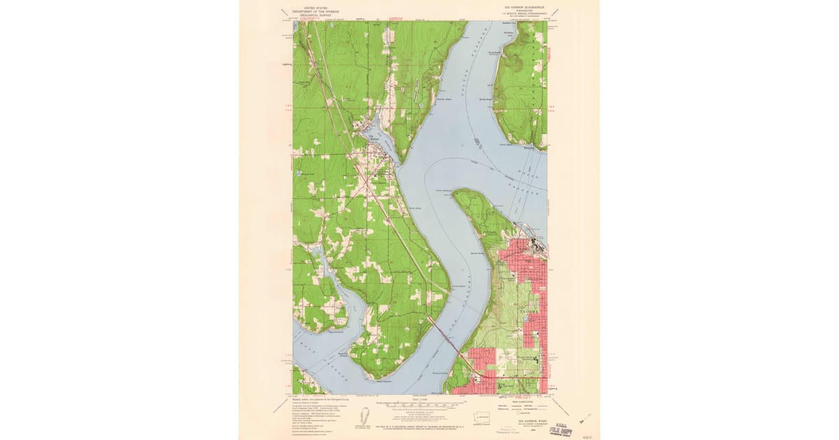 1959 Map of Gig Harbor, WA — High-Res | Pastmaps