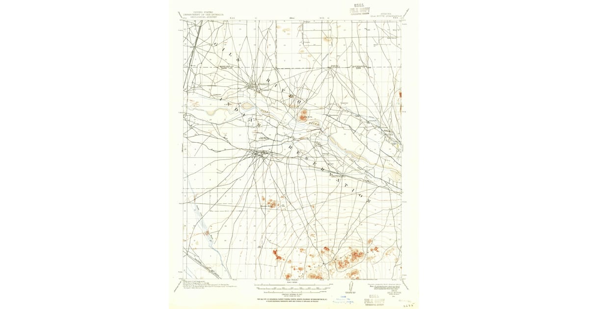 1914 Map of Gila Butte, Pinal County, AZ — High-Res | Pastmaps