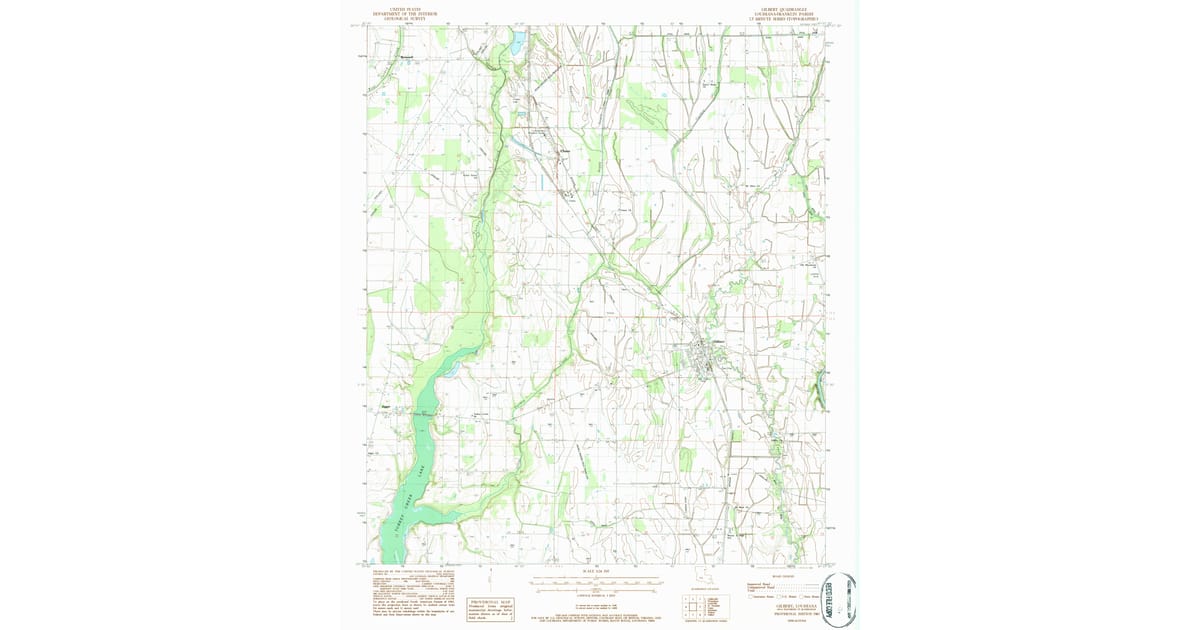 1983 Map of Gilbert, LA — High-Res | Pastmaps
