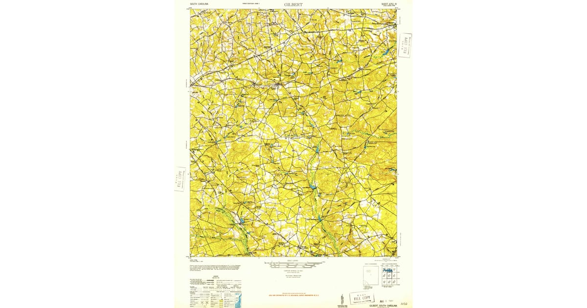 Old Historical Maps of Gilbert, SC | Pastmaps