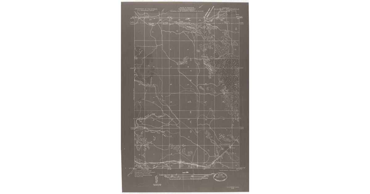 1931 Map of Gilchrist NW, Mackinac County, MI — High-Res | Pastmaps