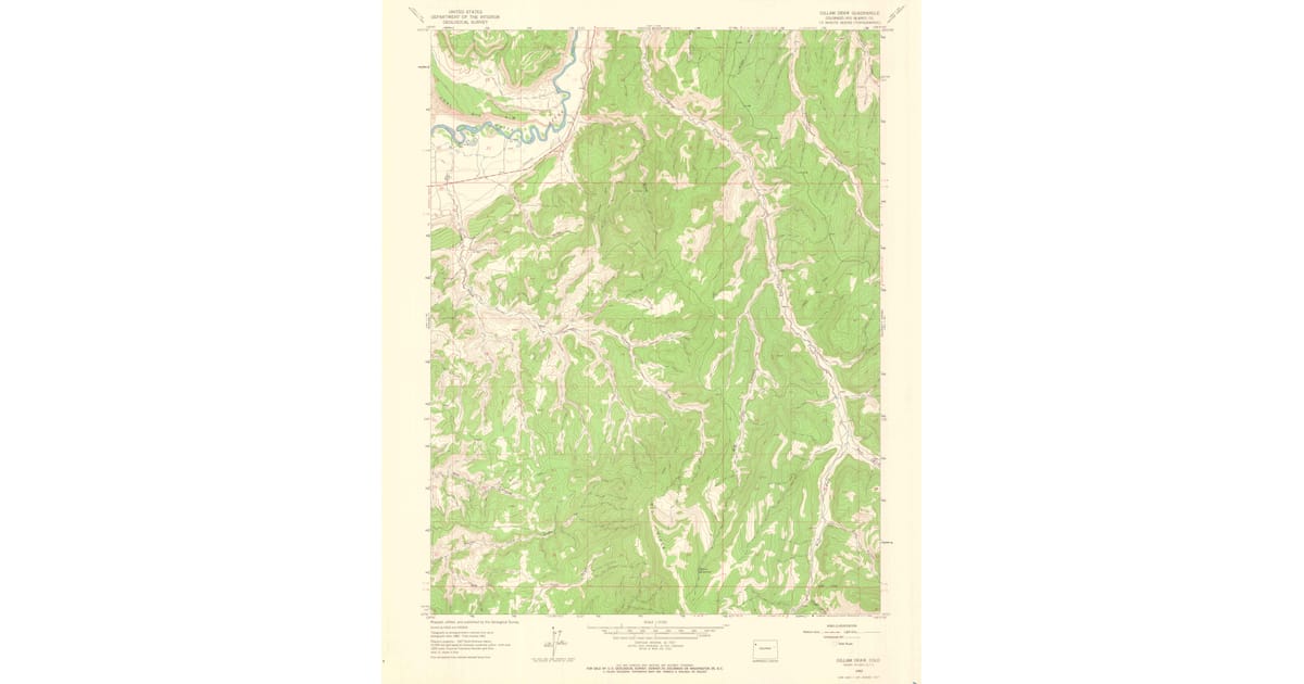1962 Map of Gillam Draw, Rio Blanco County, CO — High-Res | Pastmaps
