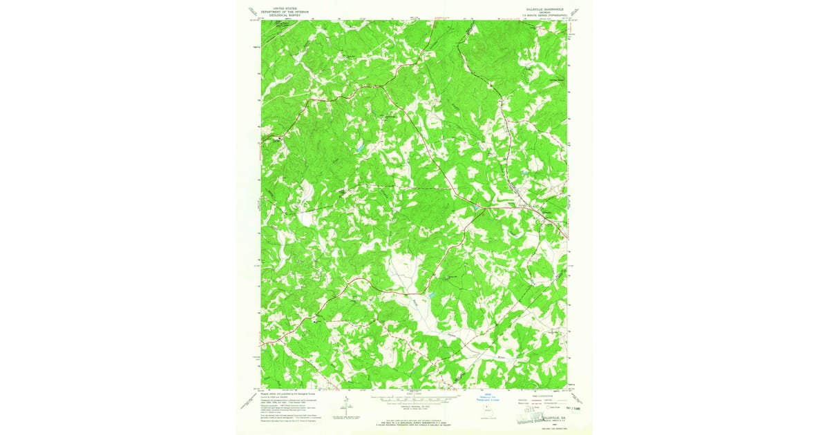 1964 Map of Gillsville, GA — High-Res | Pastmaps