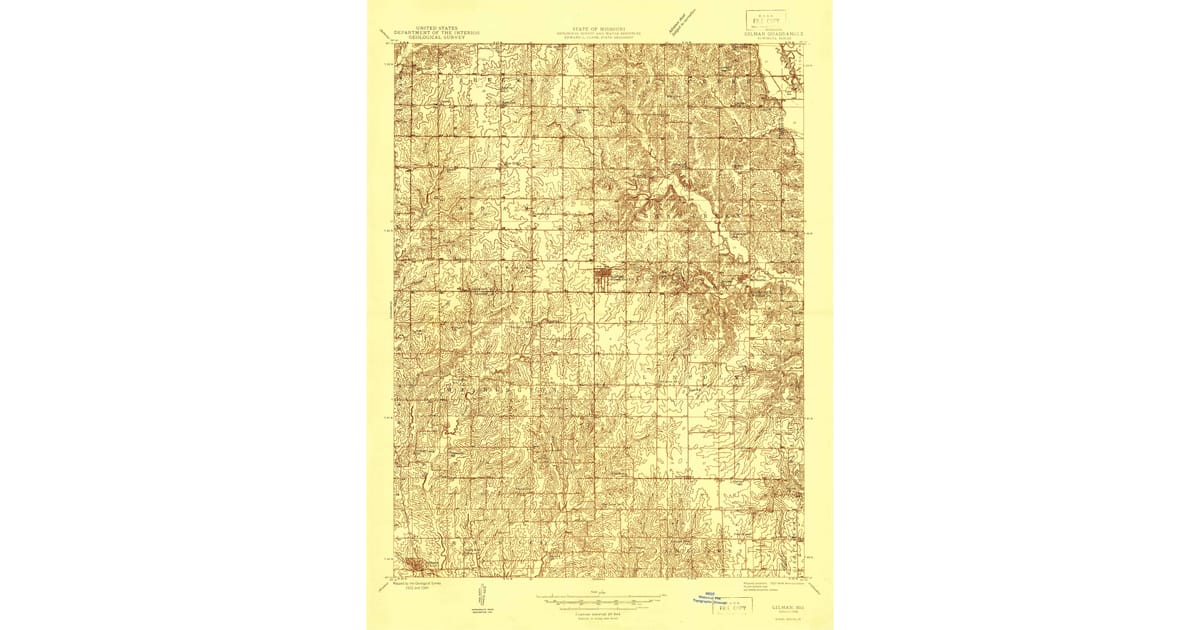 1946 Map of Gilman, Daviess County, MO — High-Res | Pastmaps
