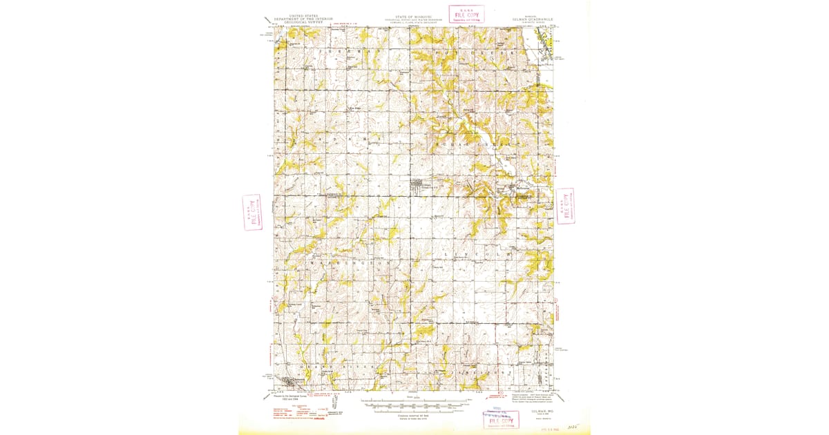 1948 Map of Gilman, Daviess County, MO — High-Res | Pastmaps