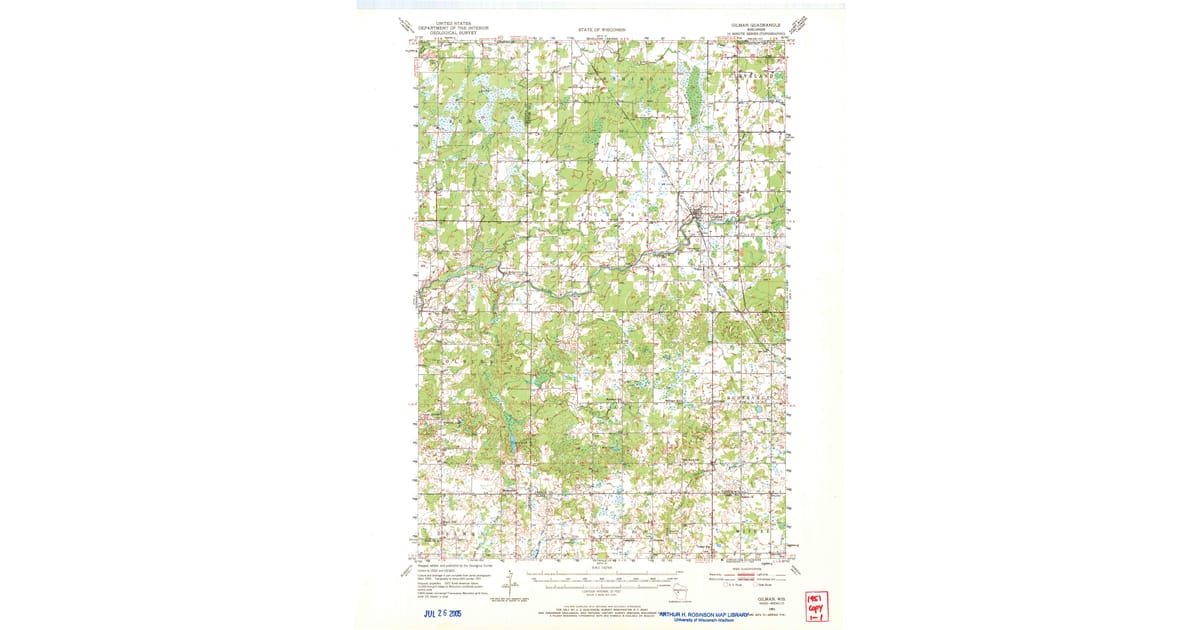 1950s Maps of Pershing, WI | Pastmaps