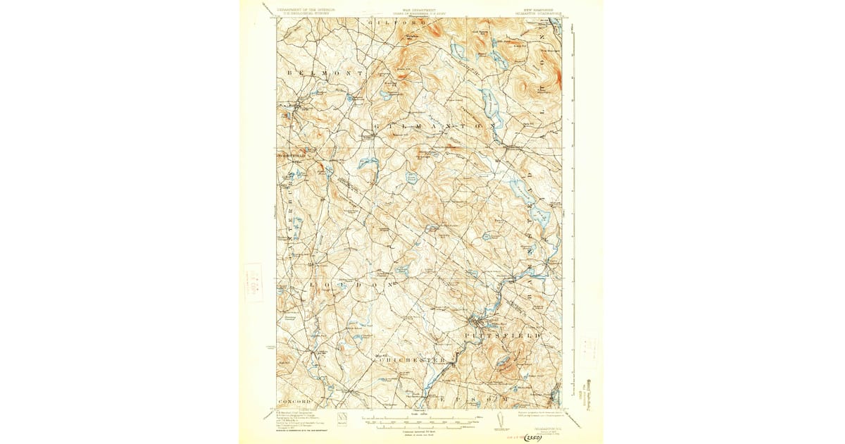 1927 Map of Gilmanton, Belknap County, NH — High-Res | Pastmaps