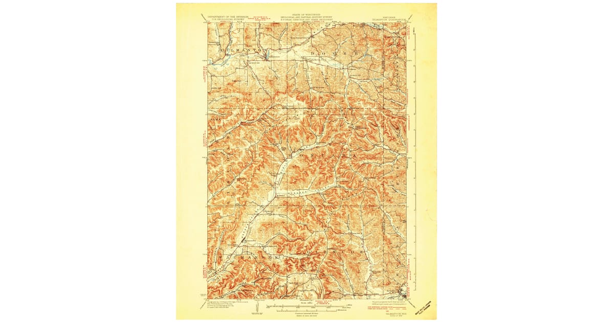 1932 Map of Gilmanton, WI — High-Res | Pastmaps