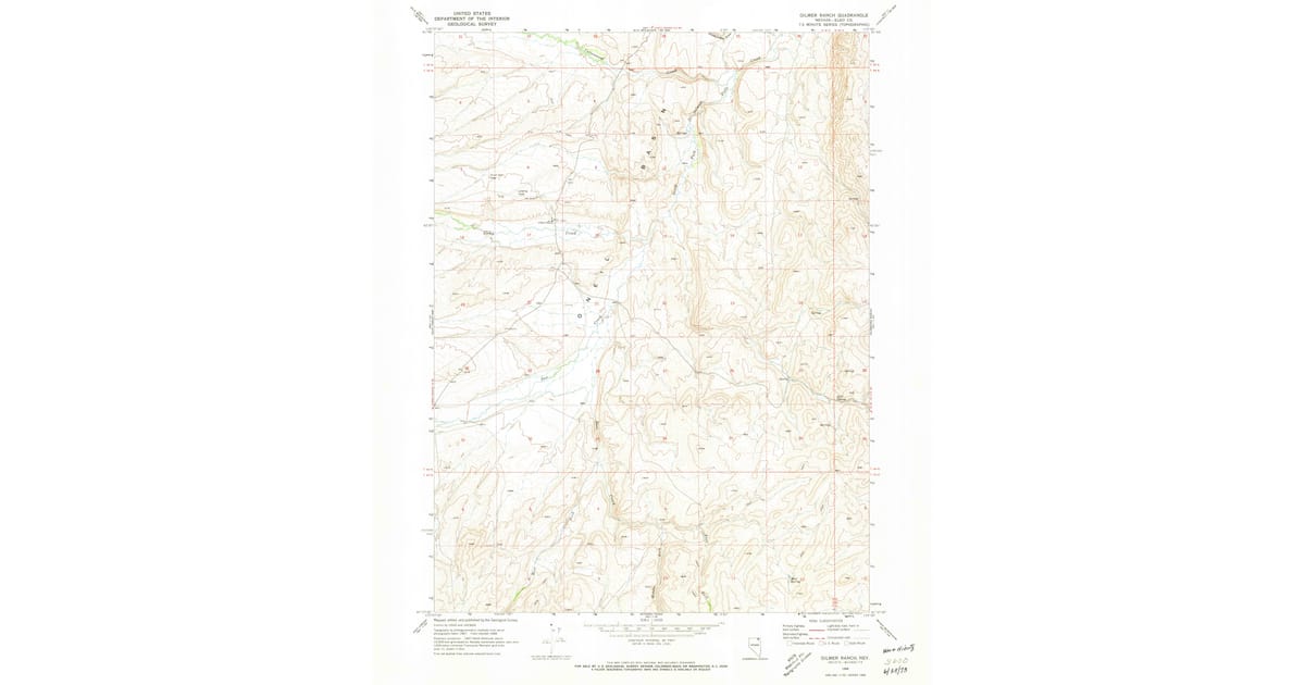 1968 Map of Gilmer Ranch, Elko County, NV — High-Res | Pastmaps