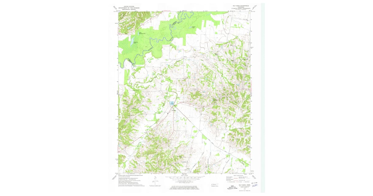 1972 Map of Gilt Edge, TN — High-Res | Pastmaps