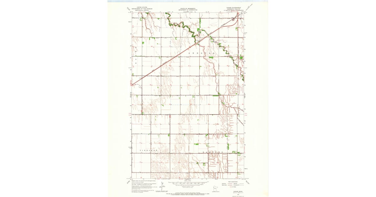 1964 Map of Girard, Polk County, MN — High-Res | Pastmaps