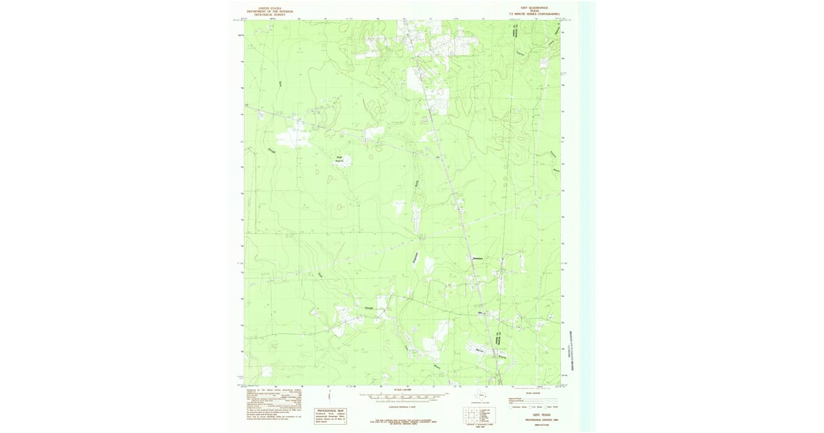 1984 Map of Gist, Jasper County, TX — High-Res | Pastmaps