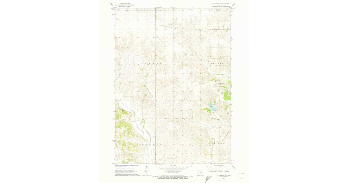 1971 Map of Gladbrook SE, Tama County, IA — High-Res | Pastmaps