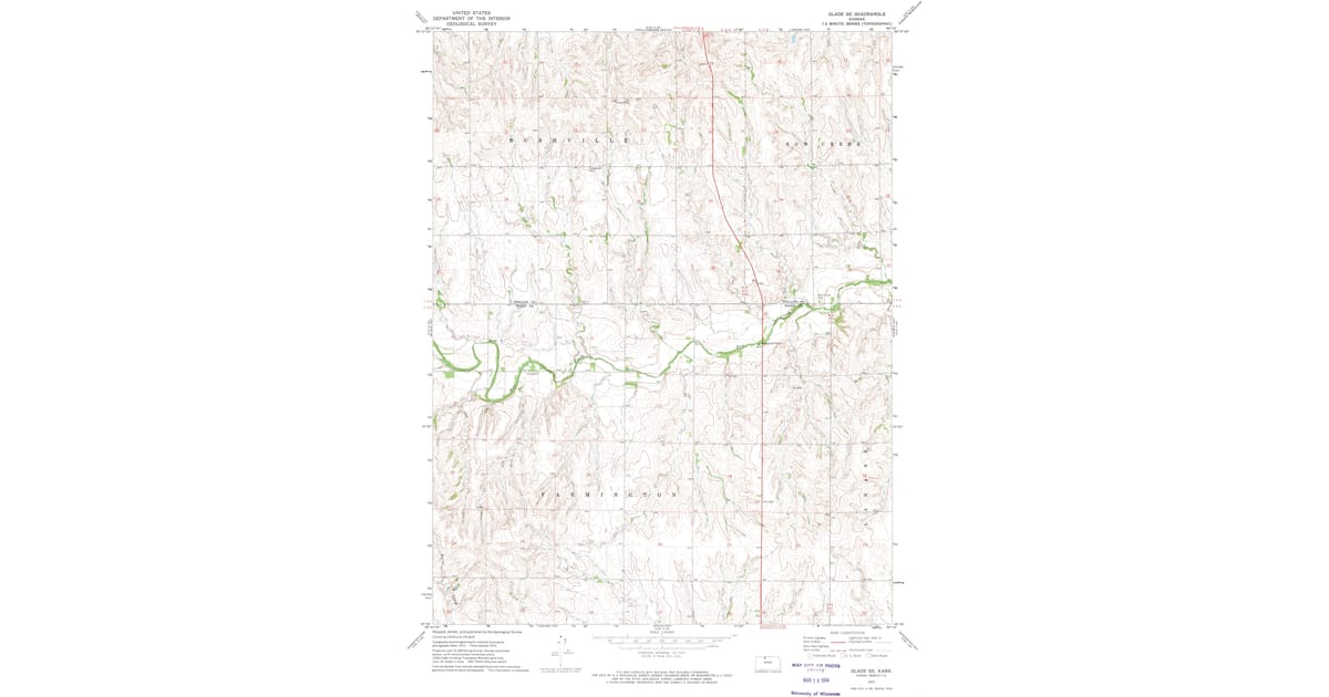 1972 Map of Glade SE, Phillips County, KS — High-Res | Pastmaps