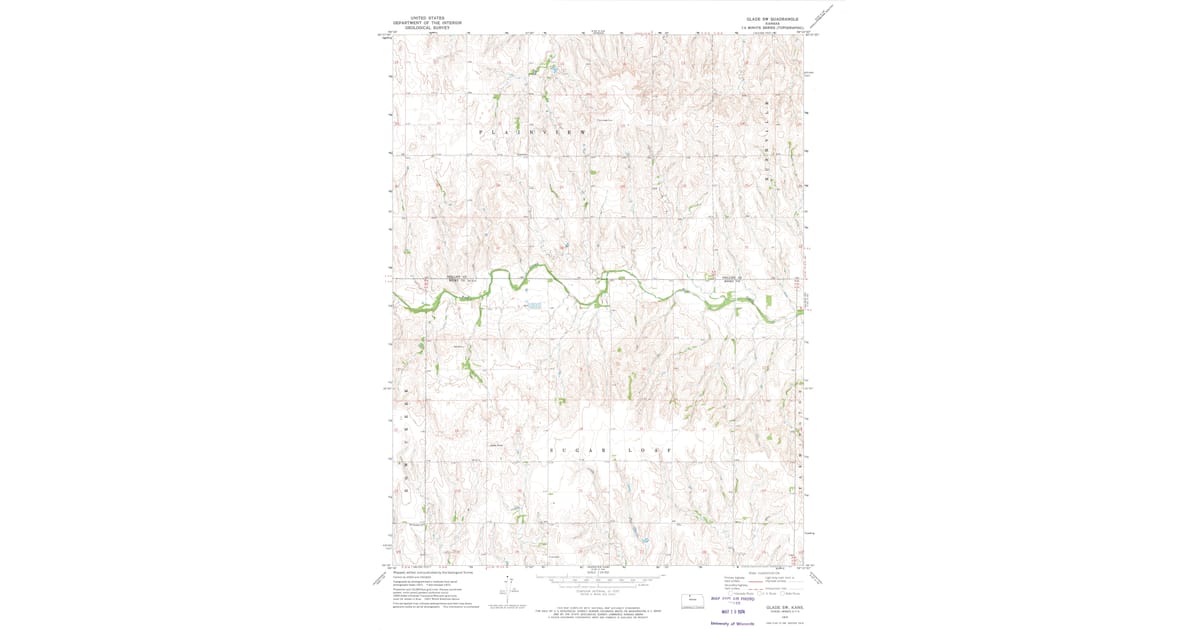 1972 Map of Glade SW, Phillips County, KS — High-Res | Pastmaps