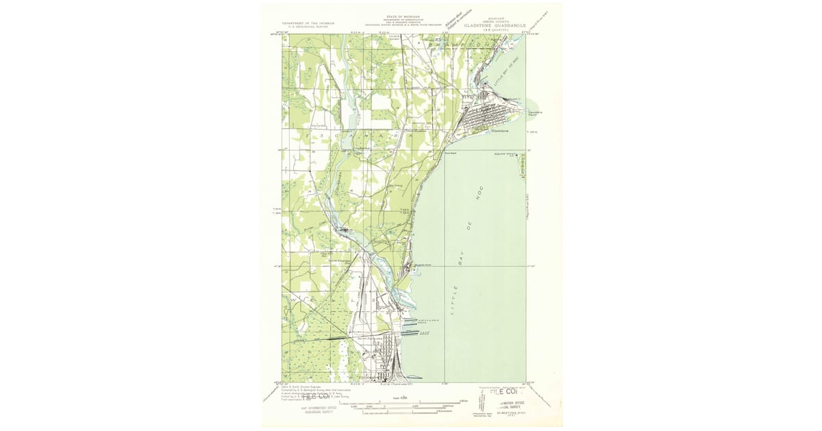 Old Maps of Escanaba, MI | Pastmaps