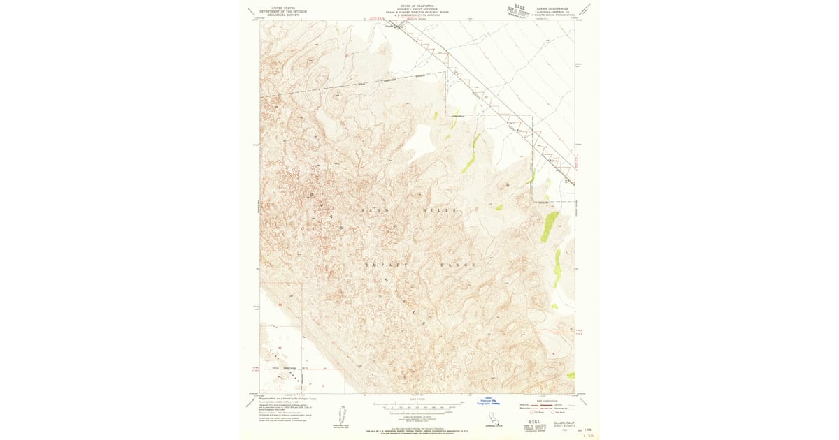 1955 Map of Glamis, Imperial County, CA — High-Res | Pastmaps